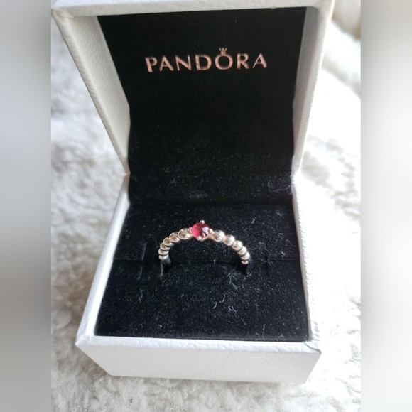 Pandora | Jewelry | Pandora Retired Birthstone Januarygarnet Beaded ...